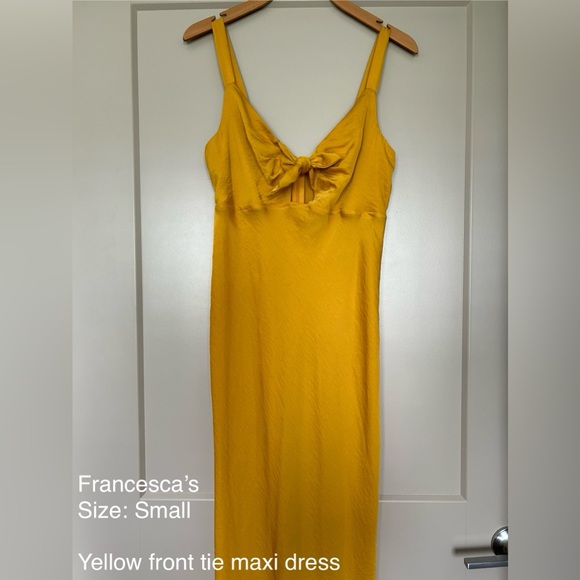 Francesca's Collections | Dresses | Francescas Small Yellow Front Tie ...